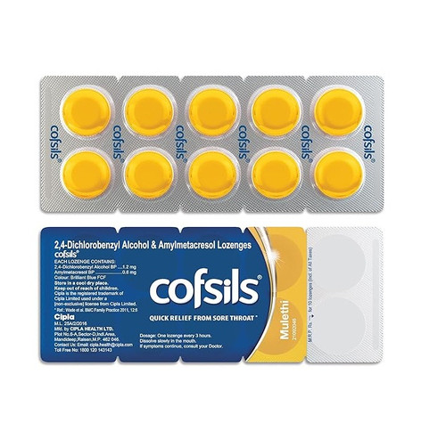 Cofsils Lozenges Mulethi Flavour pack of 6 | sandeepmed.com