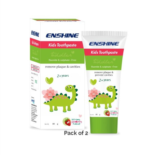 Enshine Kids Toothpaste [2+ Years] Strawberry Flavor, Fluoride ...
