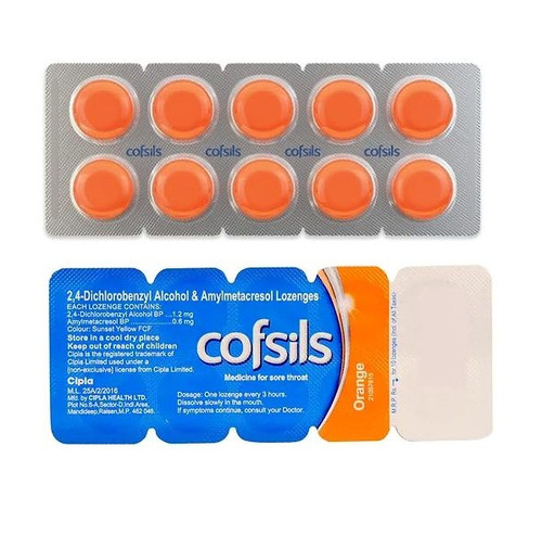 Cofsils Lozenges Orange Flavour | sandeepmed.com