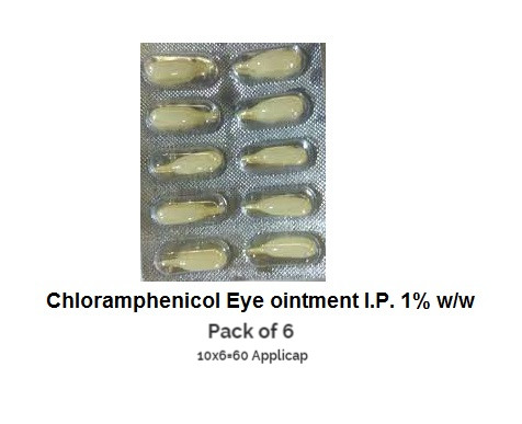 Chloramphenicol Eye Ointment Applicap Pack of 6 | sandeepmed.com
