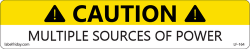 Caution Multiple Power Source | Label Friday