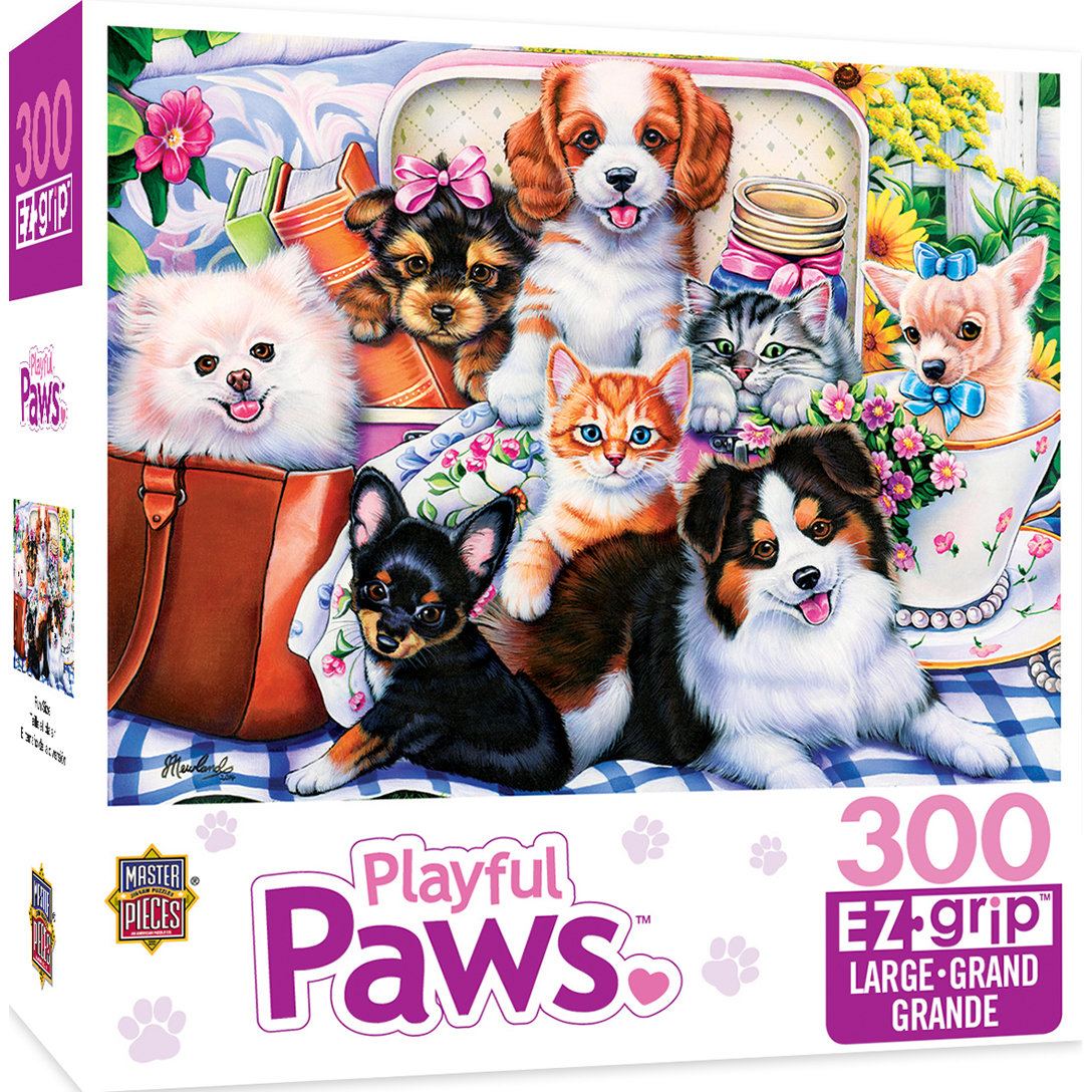 300 Piece Playful Paws "Fun Size" Dog & Cat Jigsaw Puzzle by ...