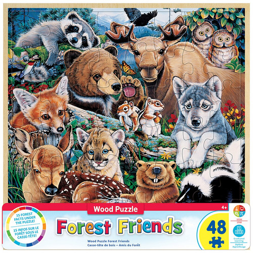 48 Piece "Forest Friends" Forest Animals Jigsaw Puzzle by MasterPieces ...