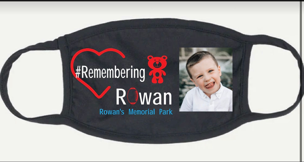 Remembering Rowan mask with picture | RowansMemorialPark