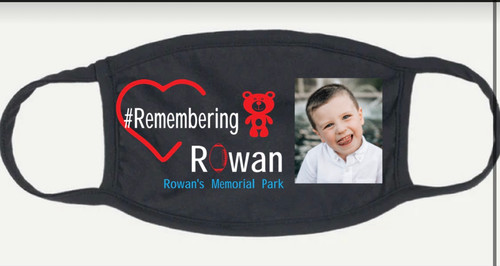 Remembering Rowan mask with picture | RowansMemorialPark