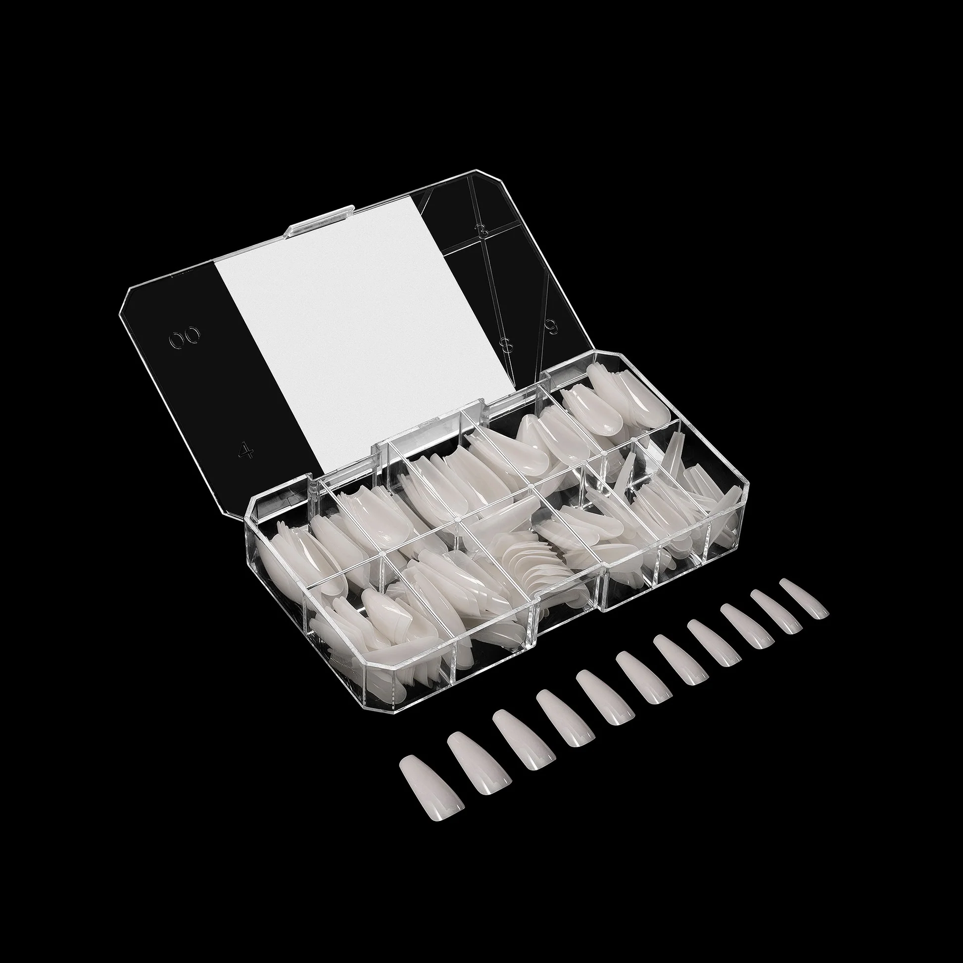 Caja de Tips Apres Neutral Gel X Whitney Esculpida Coffin Largas ...