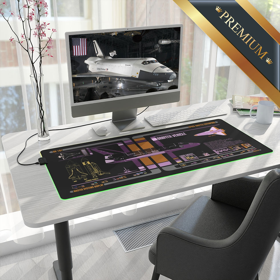 Space Shuttle Enterprise LCARS LED Gaming Mouse Pad | VikingWarriorDesign