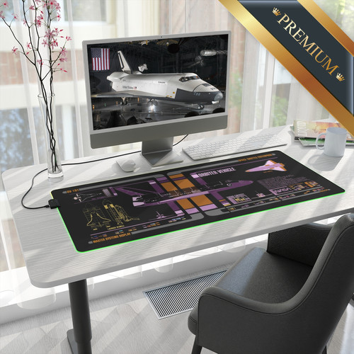 Space Shuttle Enterprise LCARS LED Gaming Mouse Pad | VikingWarriorDesign