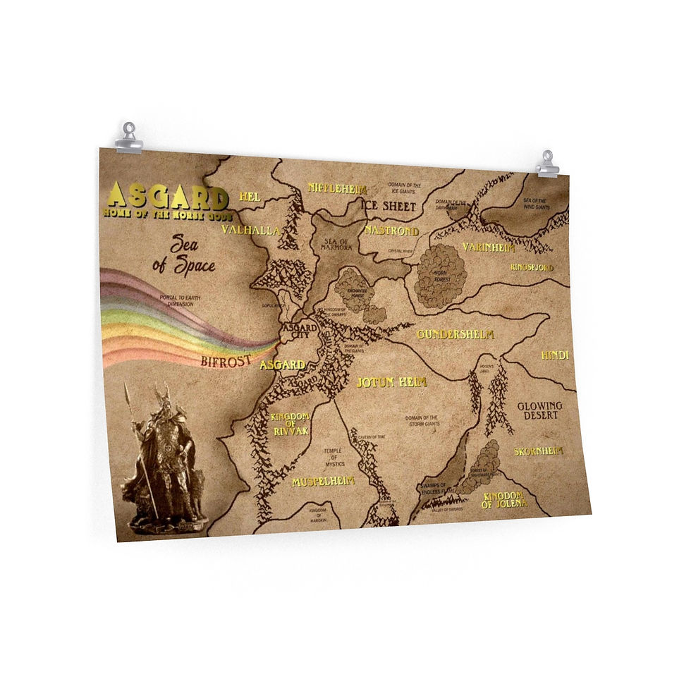 Map of Asgard Premium Matte horizontal posters | VikingWarriorDesign