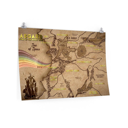 Map of Asgard Premium Matte horizontal posters | VikingWarriorDesign