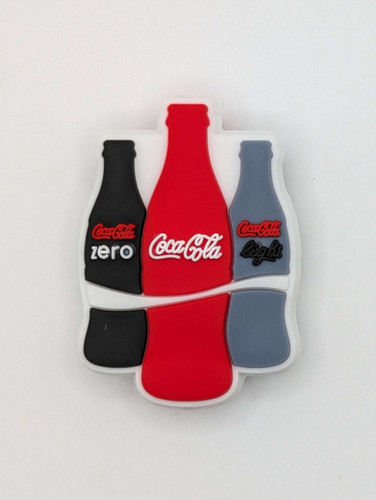 Bottles of Coca-Cola, diet Coke, and Coke zero - Silicone focal beads ...