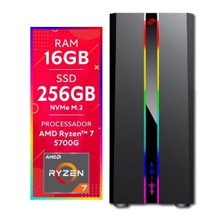 Computador Gamer CertoX - STREAM 1016 PW (RZ7-5700G / 16GB / SSD256NVMe ...
