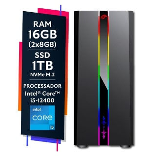 Computador Gamer CertoX - BRAVE 1006 GA DUAL CHANNEL (i5-12400 / 2x8GB ...