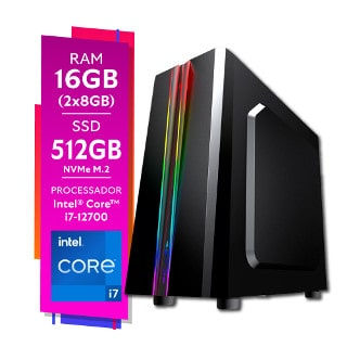 Computador Gamer CertoX - BRAVE 1011 GA DUAL CHANNEL (i7-12700 / 2x8GB ...