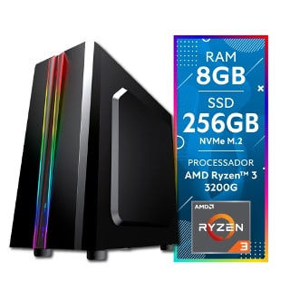 Computador Gamer CertoX - STREAM 1019 GA (RZ3-3200G / 8GB / SSD256NVMe ...