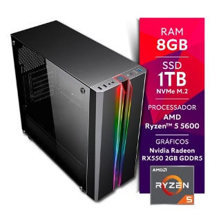 Computador Gamer CertoX - STREAM 1003 PW (RZ5-5600 / 8GB / SSD1TBNVMe ...