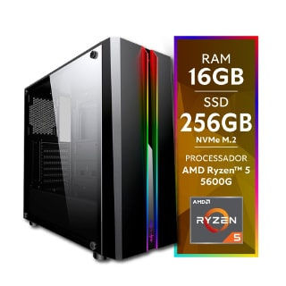 Computador Gamer CertoX - STREAM 1010 PW (RZ5-5600G / 16GB / SSD256NVMe ...