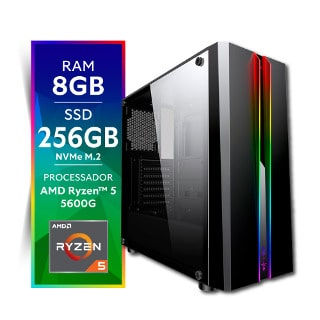 Computador Gamer CertoX - STREAM 1007 PW (RZ5-5600G / 8GB / SSD256NVMe ...
