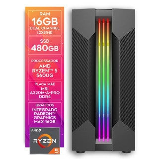 Computador Gamer CertoX STREAM - 1036 MSI DUAL CHANNEL (RZ5-5600G ...