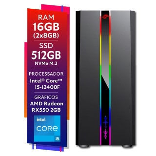Computador Gamer CertoX - BRAVE 1017 GA DUAL CHANNEL (i5-12400F / 2x8GB ...