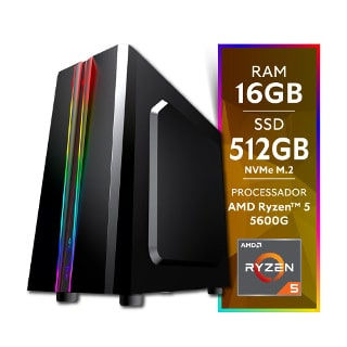 Computador Gamer CertoX - STREAM 1011 PW (RZ5-5600G / 16GB / SSD512NVMe ...
