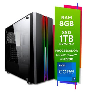 Computador Gamer CertoX - BRAVE 1009 GA (i7-12700 / 8GB / SSD1TBNVMe ...