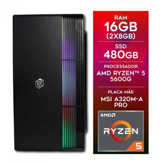 Computador Gamer CertoX STREAM - 1030 MSI DUAL CHANNEL (RZ5-5600G ...