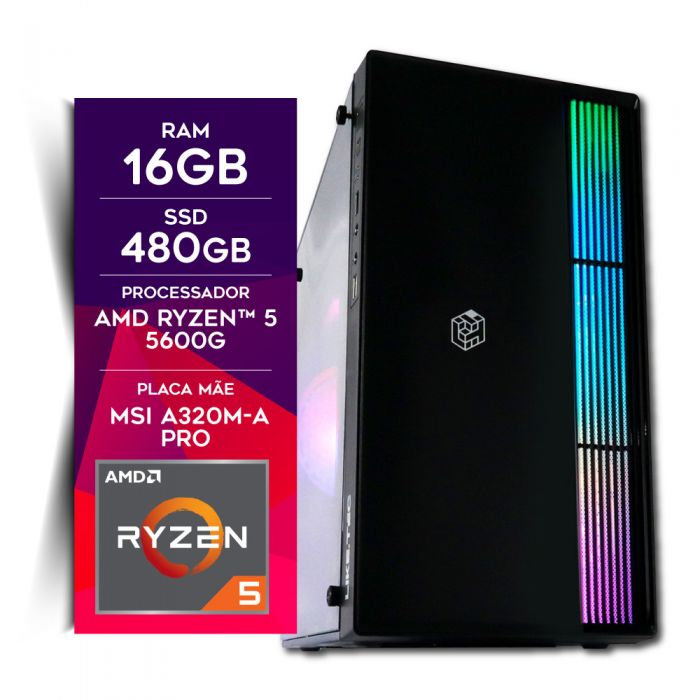 Computador Gamer CertoX STREAM - 1028 MSI (RZ5-5600G / 16GB ...