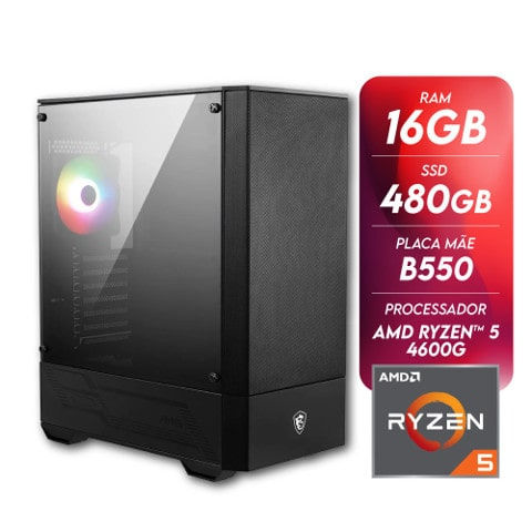 Computador Gamer CertoX STREAM - 1047 GA (RZ5-4600G / 16GB / SSD480SATA ...
