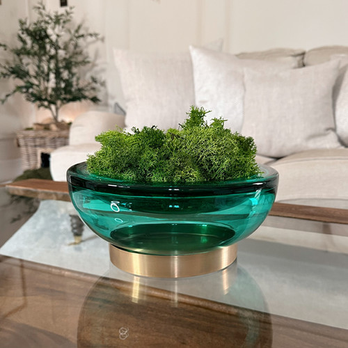 Jorum Collection Glass Bowl with Brass Detail | Lavish Lodge