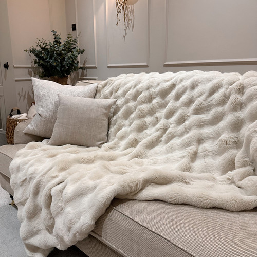 Waffle Natural Throw | Lavish Lodge Interiors