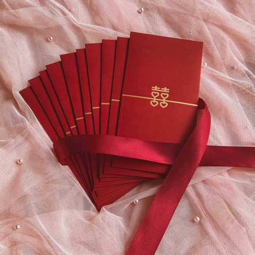 喜喜 Double Bliss Wedding Angbao Red Packets | Love Curates
