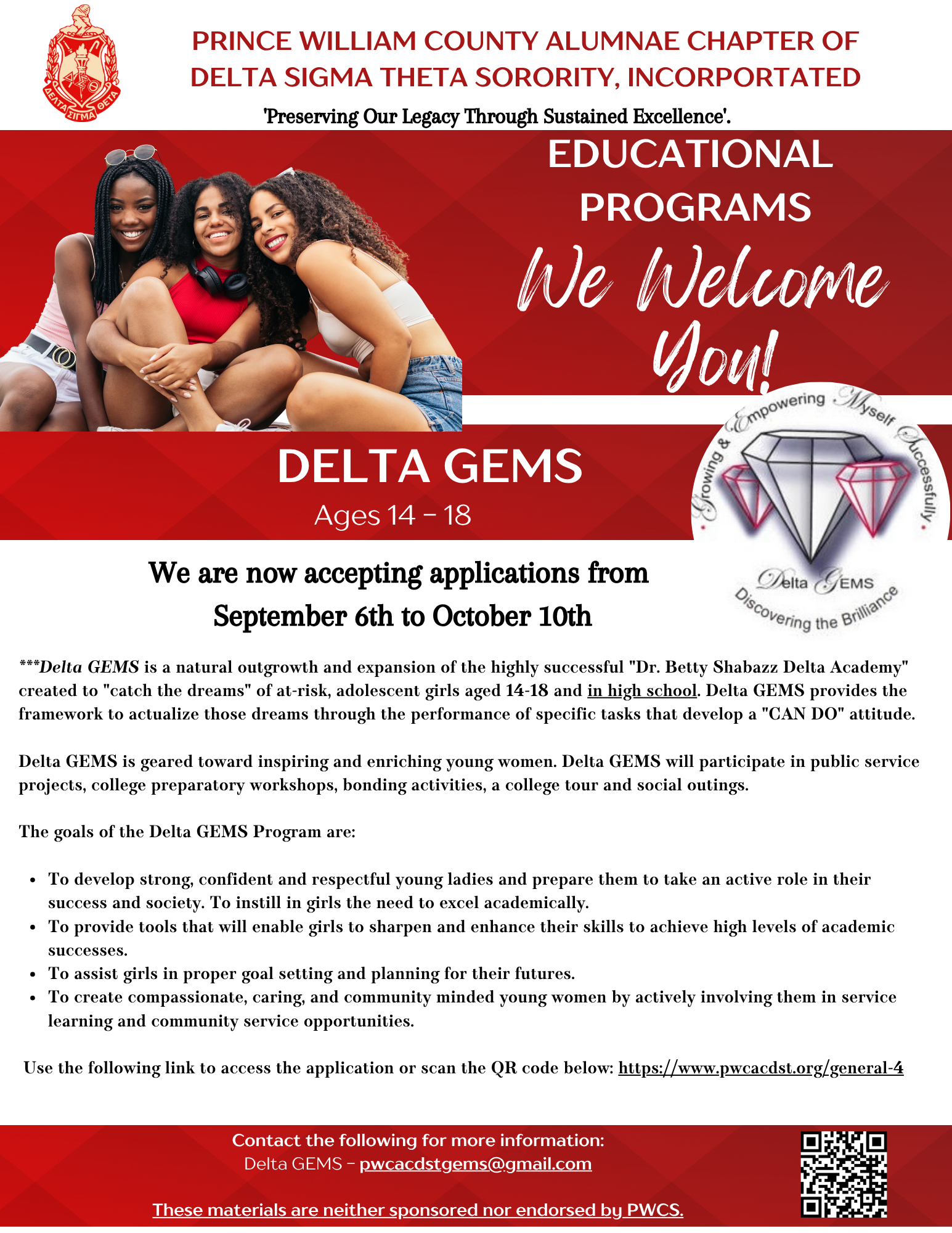 Delta GEMS Applications! | PWCAC-DST