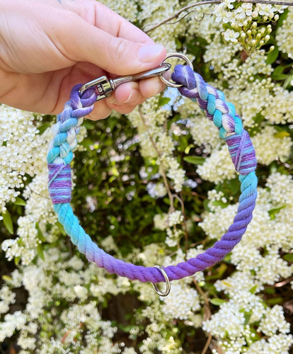 Lavender Blue Rope Collar | RopeDesignsFourPaws