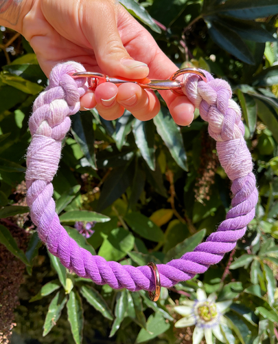 Viola Ombre Rope Collar | RopeDesignsFourPaws