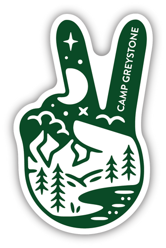 Camp Greystone Peace Scene Sticker | The Greystone Store