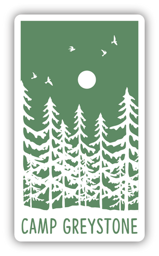 Camp Greystone Trees Sticker | The Greystone Store