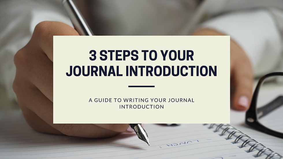 3 Steps to your Journal Introduction