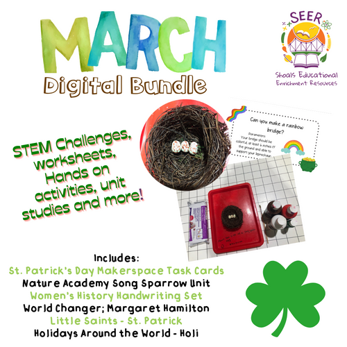 March Digital Bundle - Women's History, St. Patricks day, Holi | Shoals ...