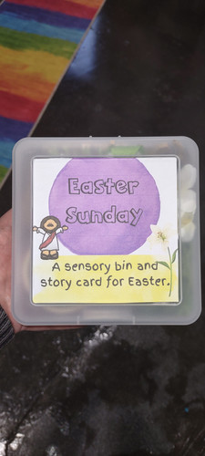 Easter Sensory Bin - Jesus | Shoals Educational E
