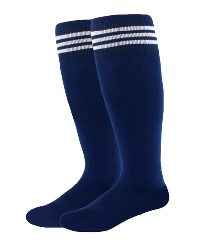 Navy with White Stripes - Euro Style Football Socks - Just 4 Kick ...