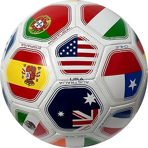 Official World Flags Soccer Ball (Size 3) - Featuring 12 National Teams ...