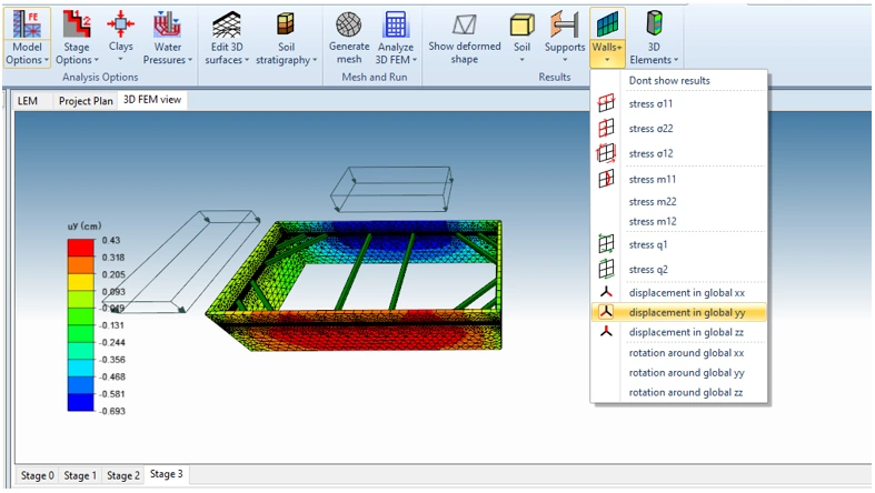 Rectangular Shape Excavation - LEM, NL, 2D &3D FEM Analysis