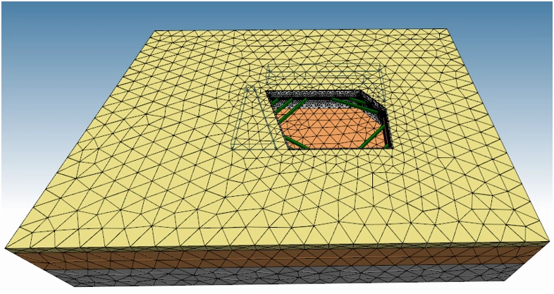 Arbitrary Shape Excavation - Modeling & 3D FEM Analysis