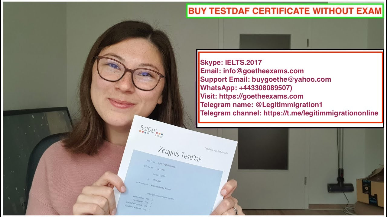 TestDAF Certificate | Buy Goethe And Telc Certificates