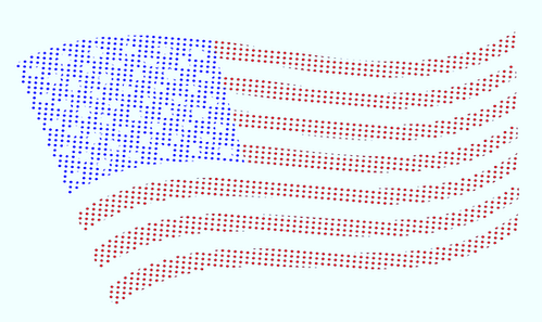 American flag dot pattern (digital file) | Panda's Workshop