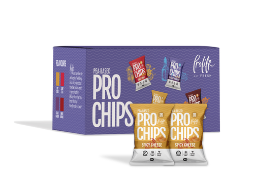 Prolife Pro Chips Spicy Cheese Box (20 Bags) | Better Bites