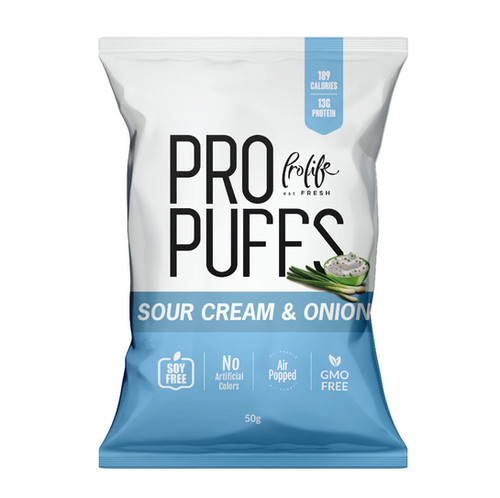 Prolife Pro Puffs Sour Cream & Onions (13g) Protein | Better Bites