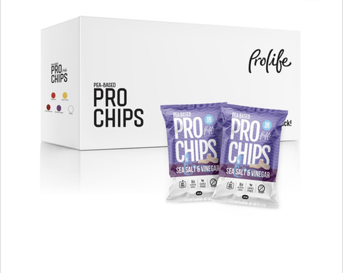 Prolife Pro Chips Sea Salt & Vinegar Box (20 Bags) | Better Bites