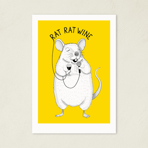 Rat Rat Wine Signed Giclée Art Print | Eggenland